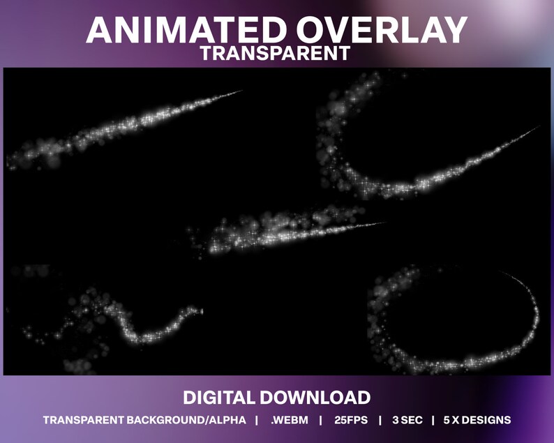 Particle Trail Animated Stream Overlay | Magical Stream Decoration ...