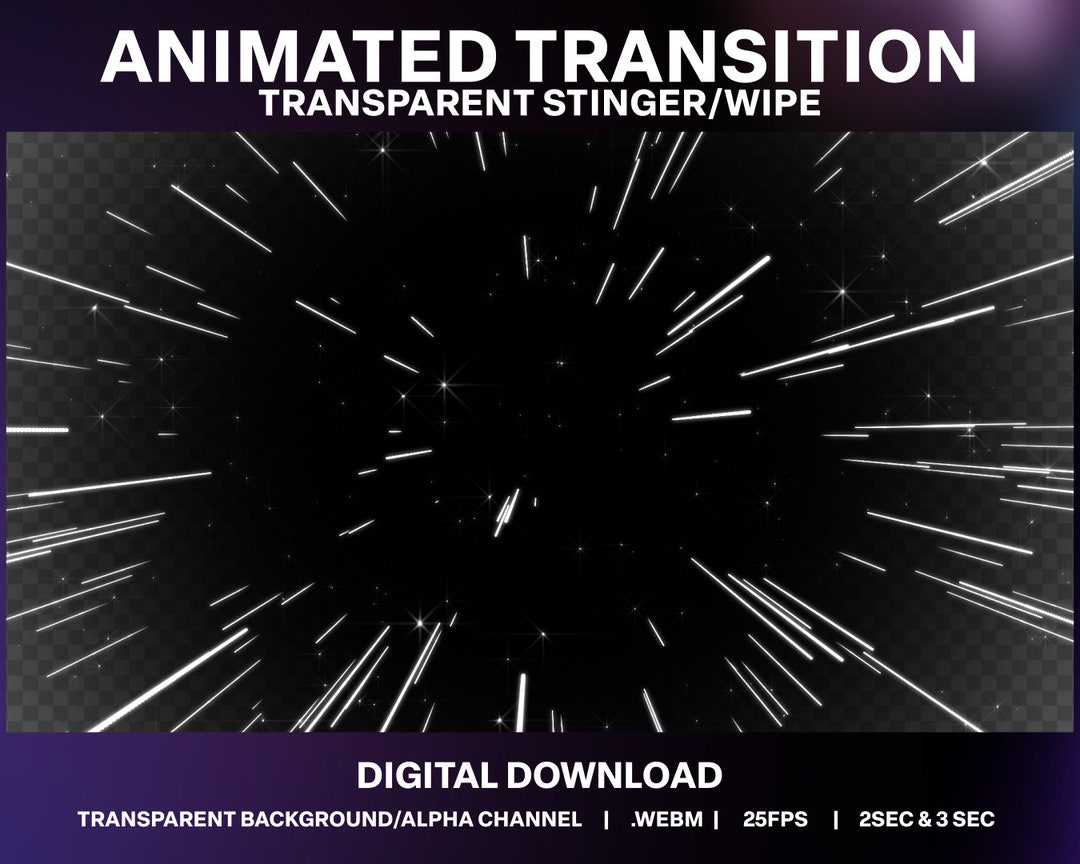 Light Speed Stream Transition: Animated Space Stinger (digital Download ...