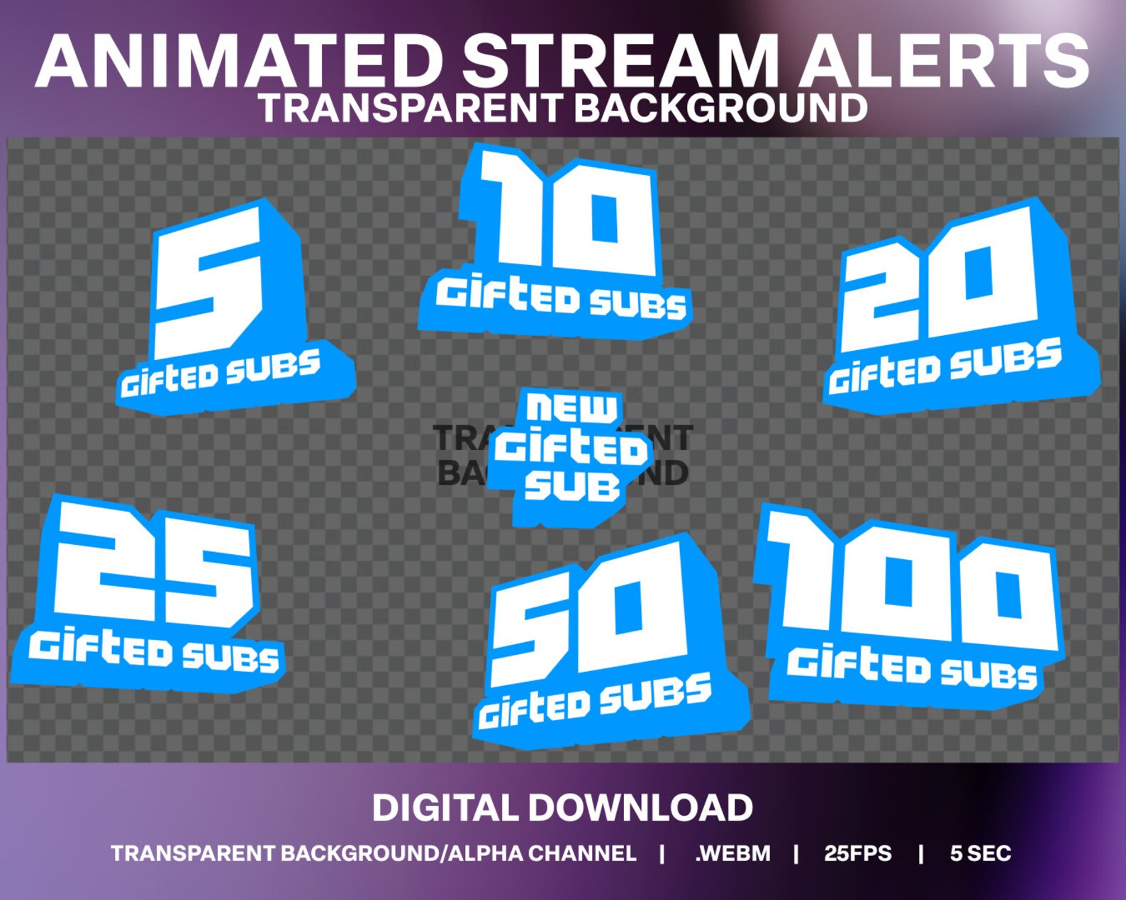 Retro Gaming Gifted Sub Alerts: 8bit Pixel Stream Overlay (digital ...