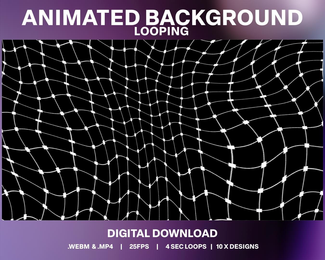Animated Checkered Background Loops: Trippy VJ Backdrop (digital ...