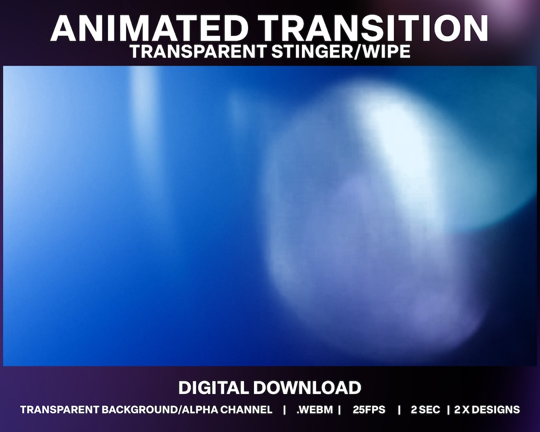 Blue Light Leaks Animated Transition: Bokeh Stream Stinger (digital ...