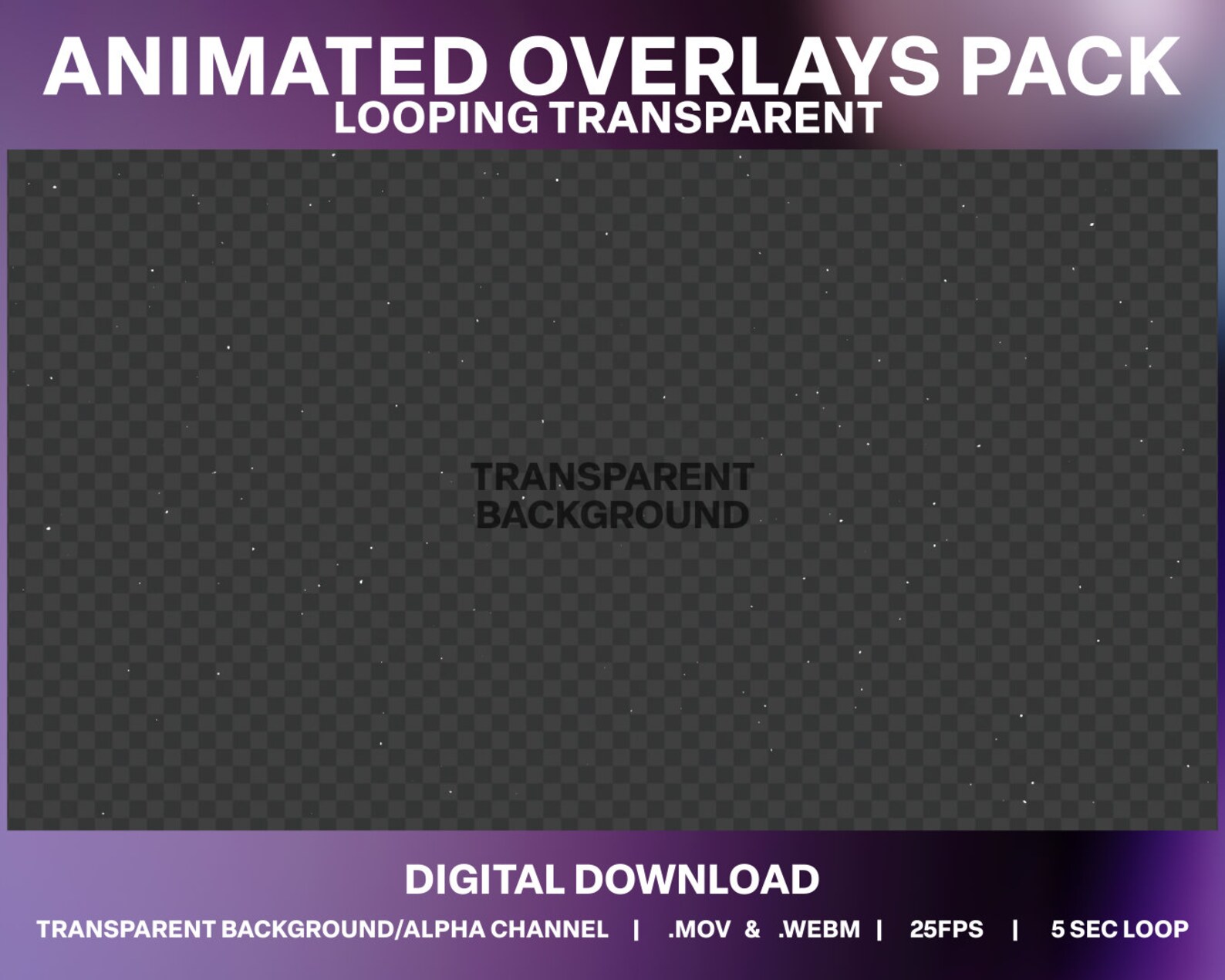 Old Film Grain Transparent Animated Overlay 6 Pack | TV Noise Stream ...