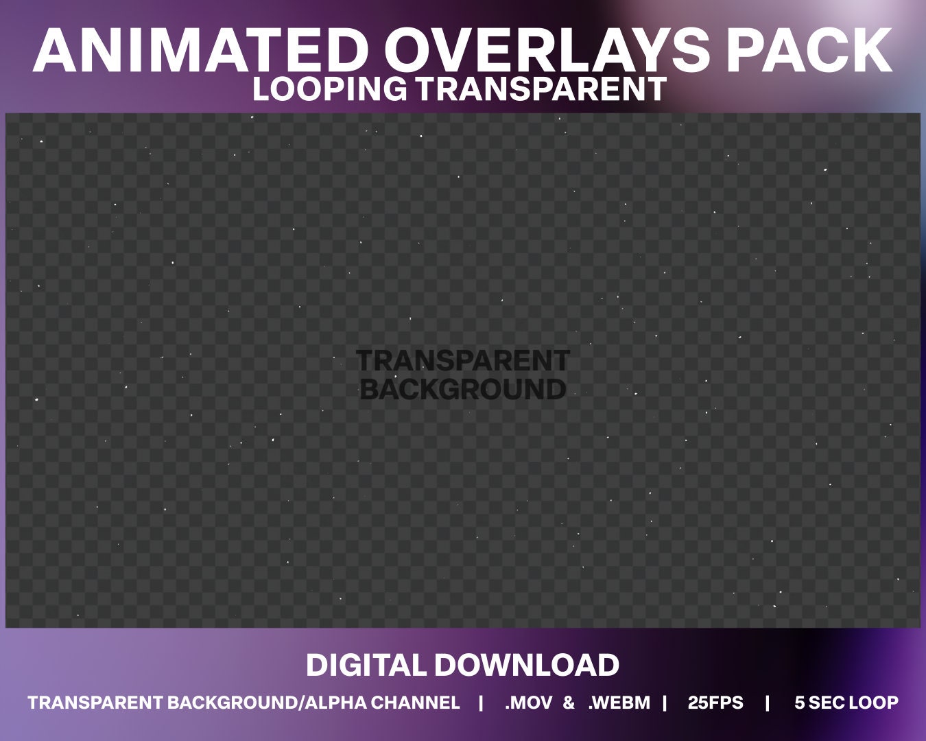 Old Film Grain Transparent Animated Overlay 6 Pack | TV Noise Stream ...