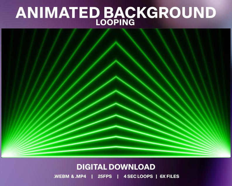 Animated Neon Background Loops: Twitch DJ Stream Lighting (digital ...