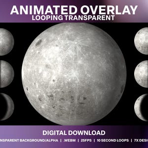 Animated Moon Phases Transparent Animated Overlay 7 Pack Space Stream ...