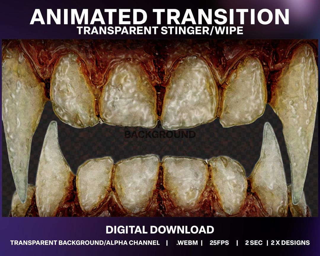Vampire Bite Animated Stream Transition | Halloween Twitch Stinger ...