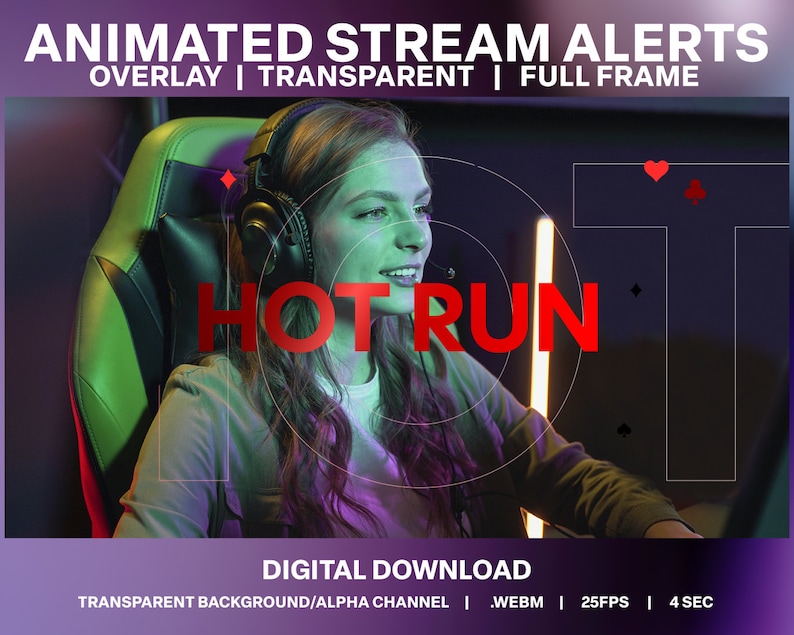 Animated Text Stream Alerts Poker Card Game Alert Overlays - Etsy