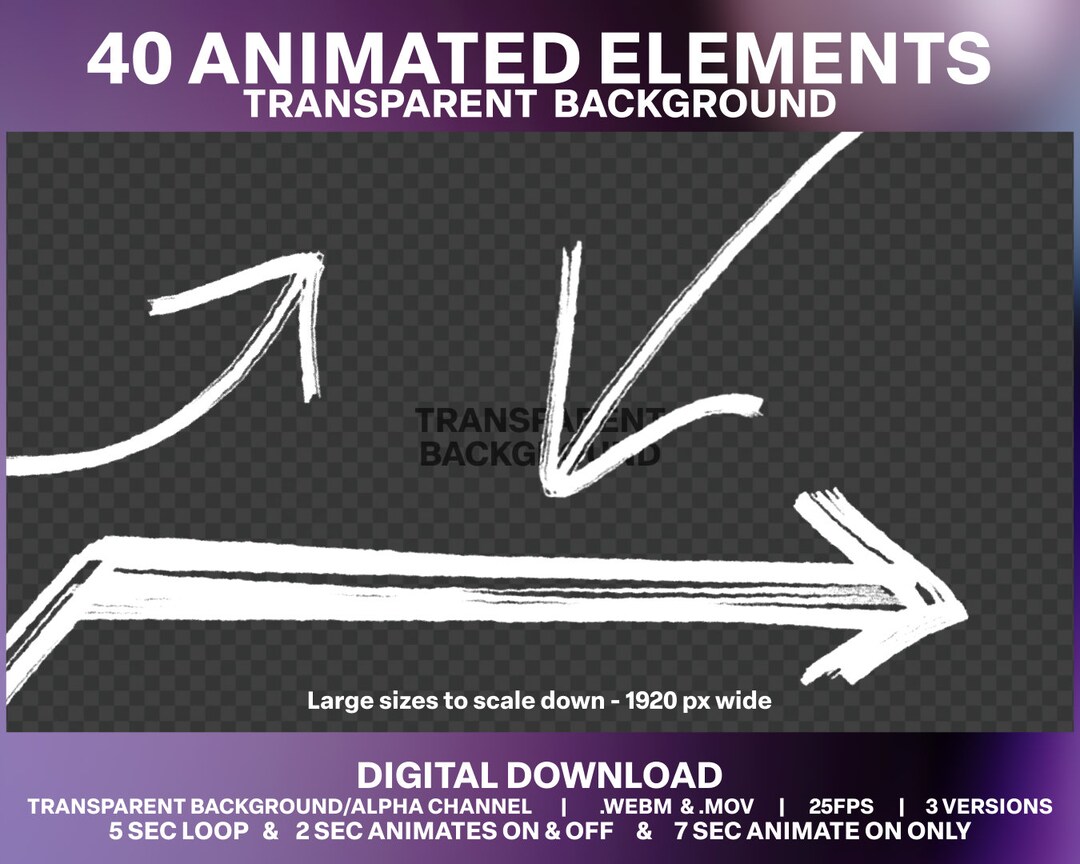 8 Animated Arrows Overlay Pack | Hand Drawn Pop up Infographics ...