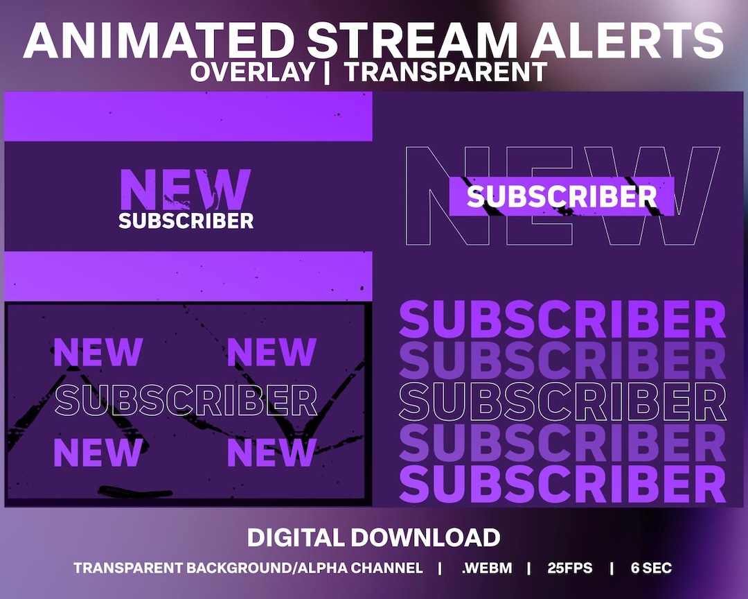 Urban Grit Animated Stream Alerts: Twitch Overlay (digital Download) - Etsy