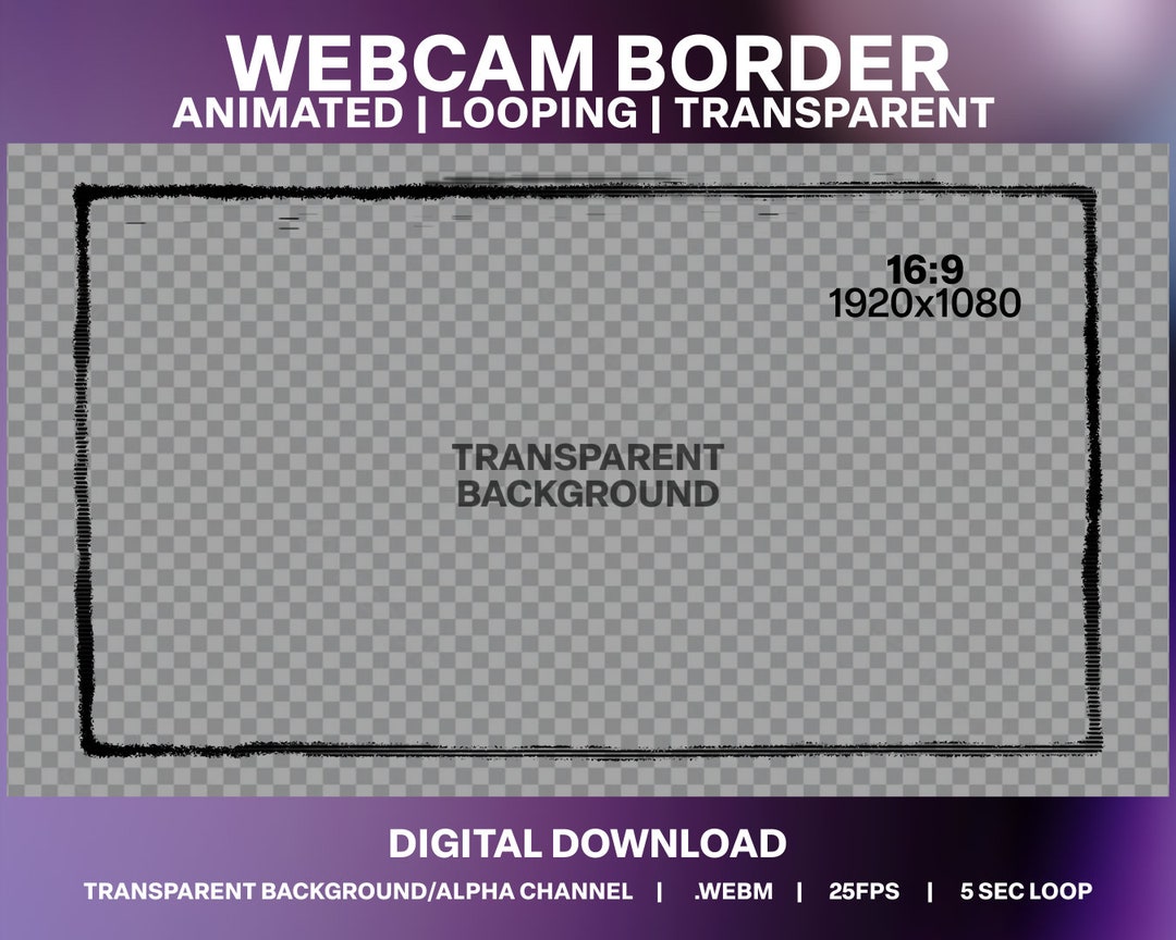 Dark Grunge Animated Webcam Border | Live Stream Black Frame | Creepy ...