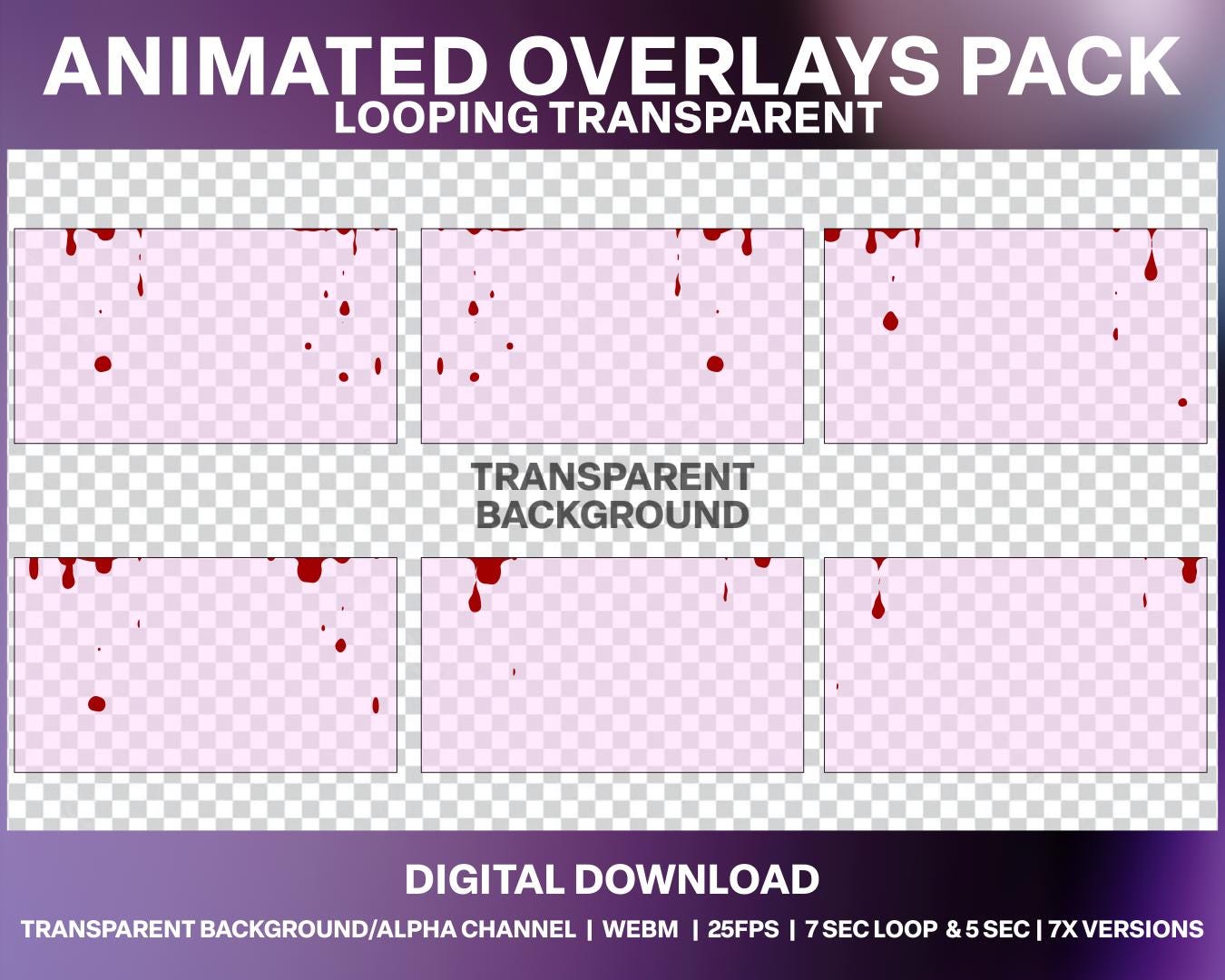 Animated Blood Drip Stream Overlays | Creepy Paint Dripping Alerts ...