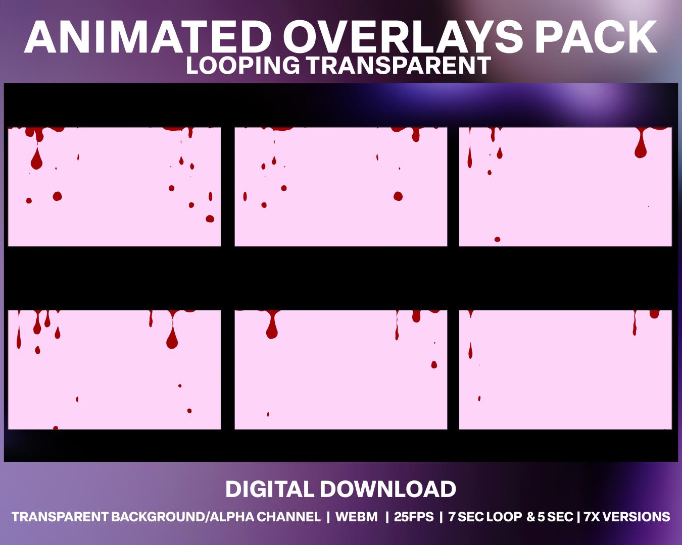 Animated Blood Drip Stream Overlays | Creepy Paint Dripping Alerts ...