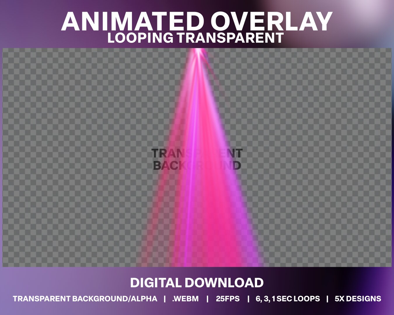 Animated Stage Spotlights Loop 5 Pack | Twitch DJ Stream Party Lighting ...