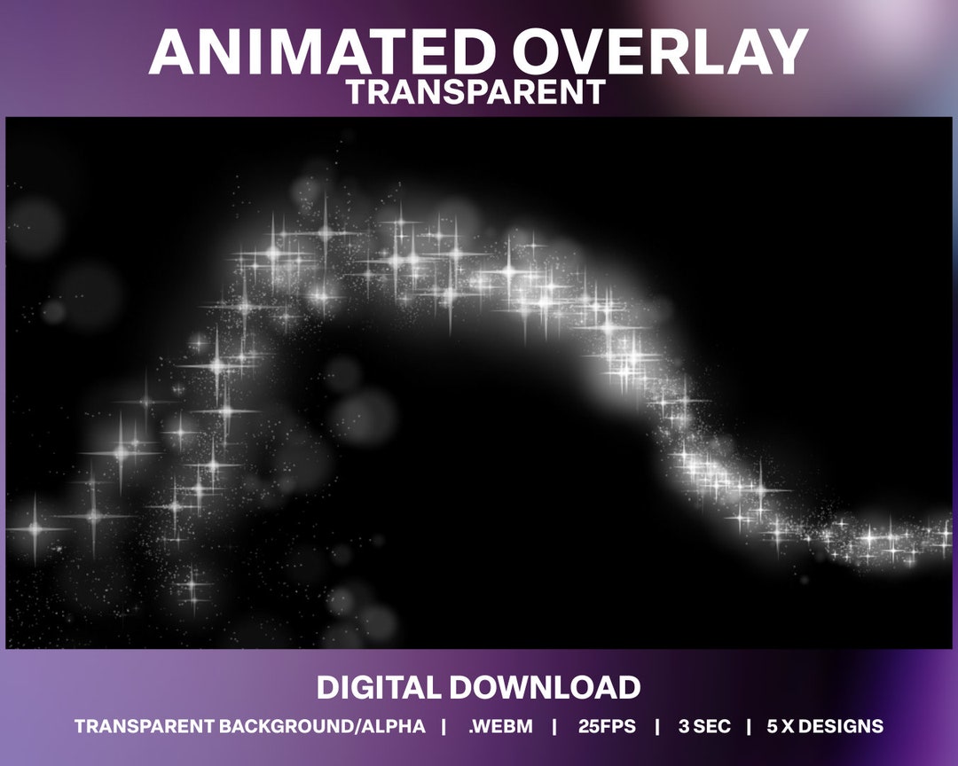 Particle Trail Animated Stream Overlay | Magical Stream Decoration ...
