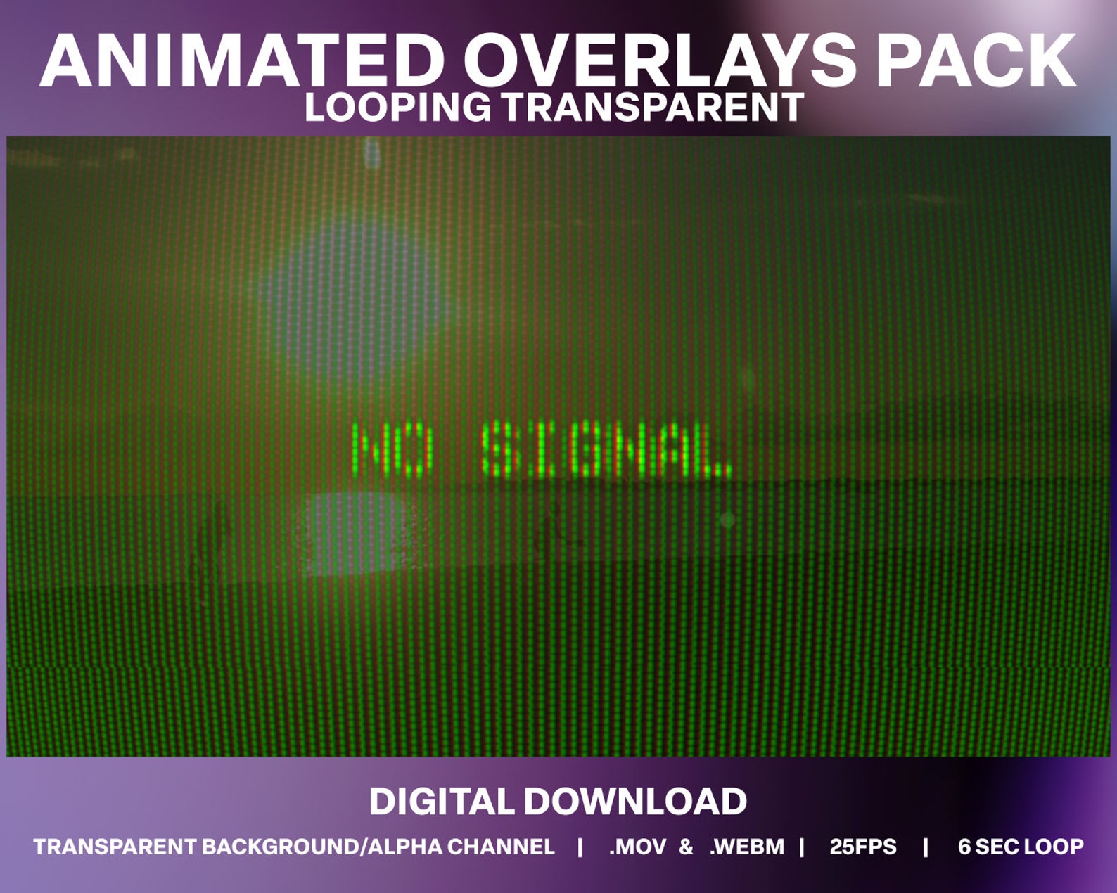 Animated CRT Error Overlay: Retro VCR Twitch Stream (digital Download ...