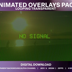 Animated CRT Error Overlay: Retro VCR Twitch Stream (digital Download ...