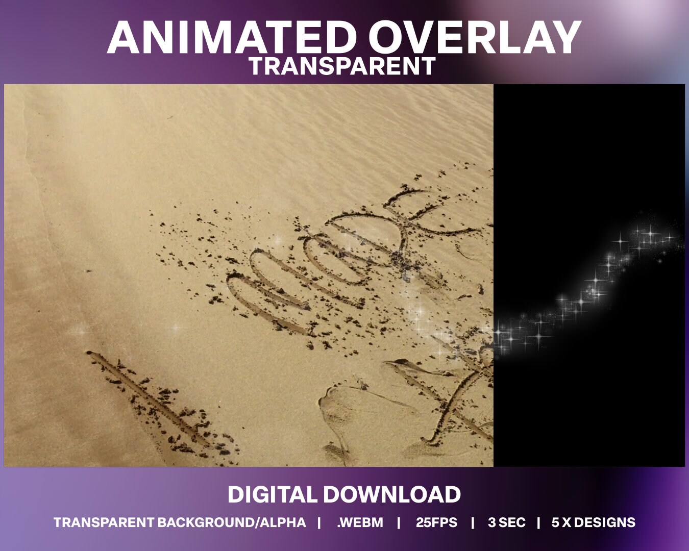Particle Trail Animated Stream Overlay | Magical Stream Decoration ...