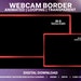 Red Neon Glitch Animated Webcam Border: Streaming Overlay (digital ...