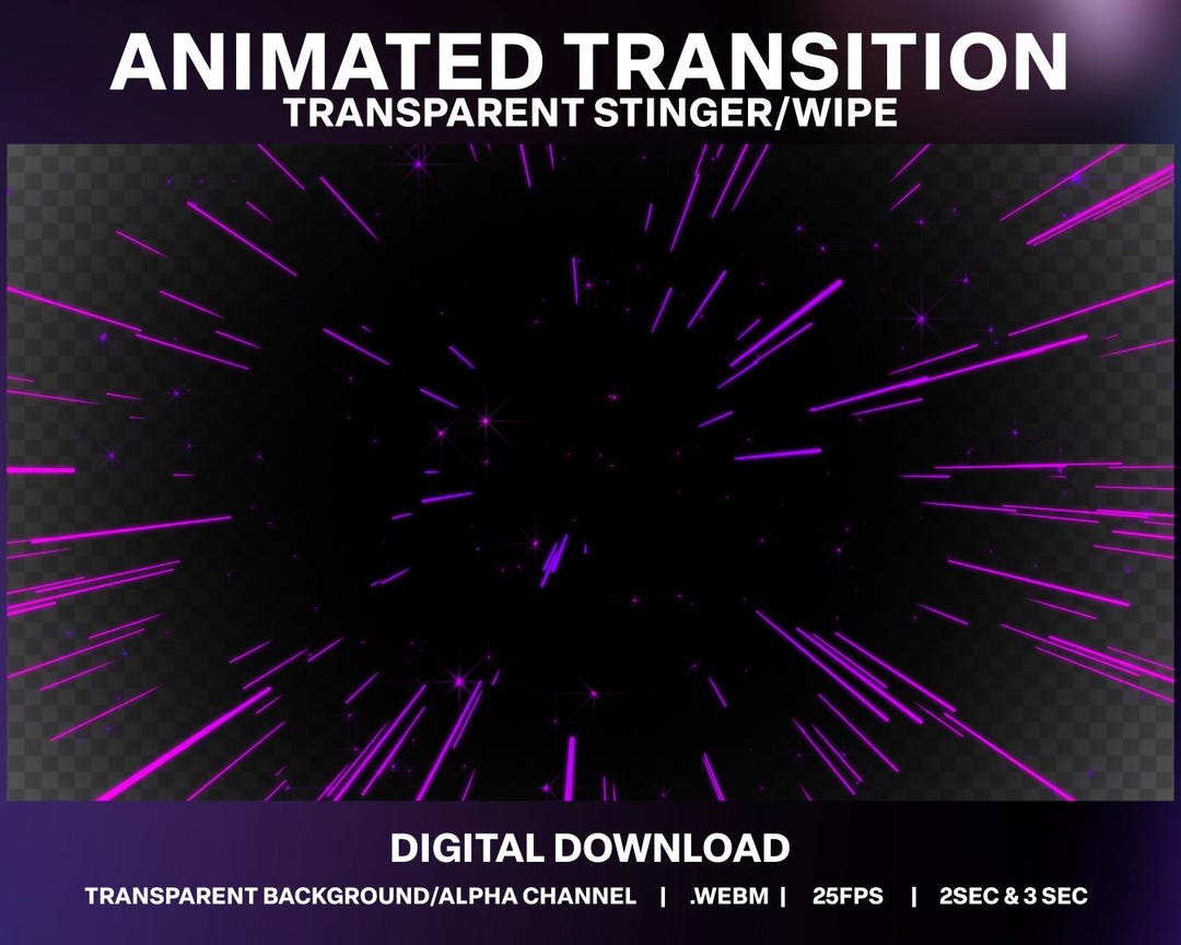 Light Speed Twitch Stinger | Stars Stream Wipe | Sparkle Animated ...