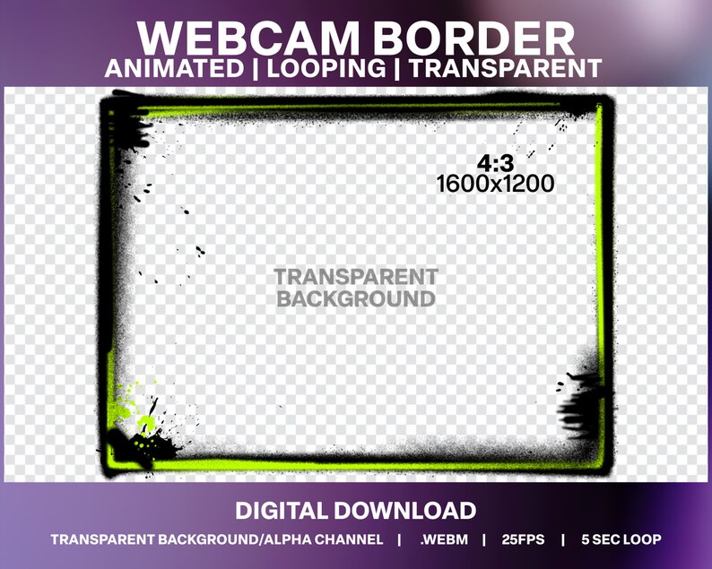 Graffiti Animated Webcam Border Spray Paint Live Stream Frame Street ...
