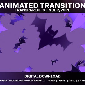 Bat Swarm Animated Stream Transition: Halloween Twitch Stinger (digital ...