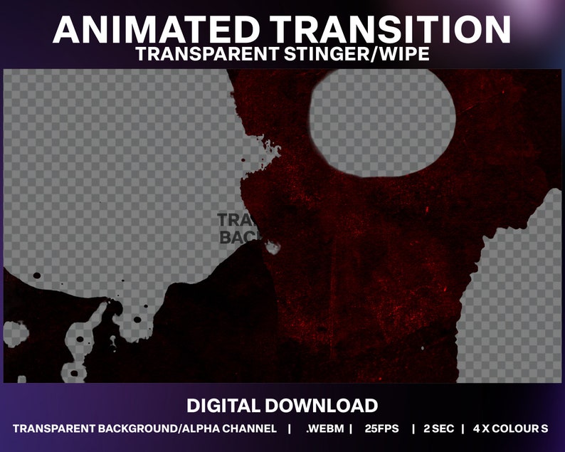 Creepy Ink Spread Animated Twitch Stream Transition Gothic - Etsy