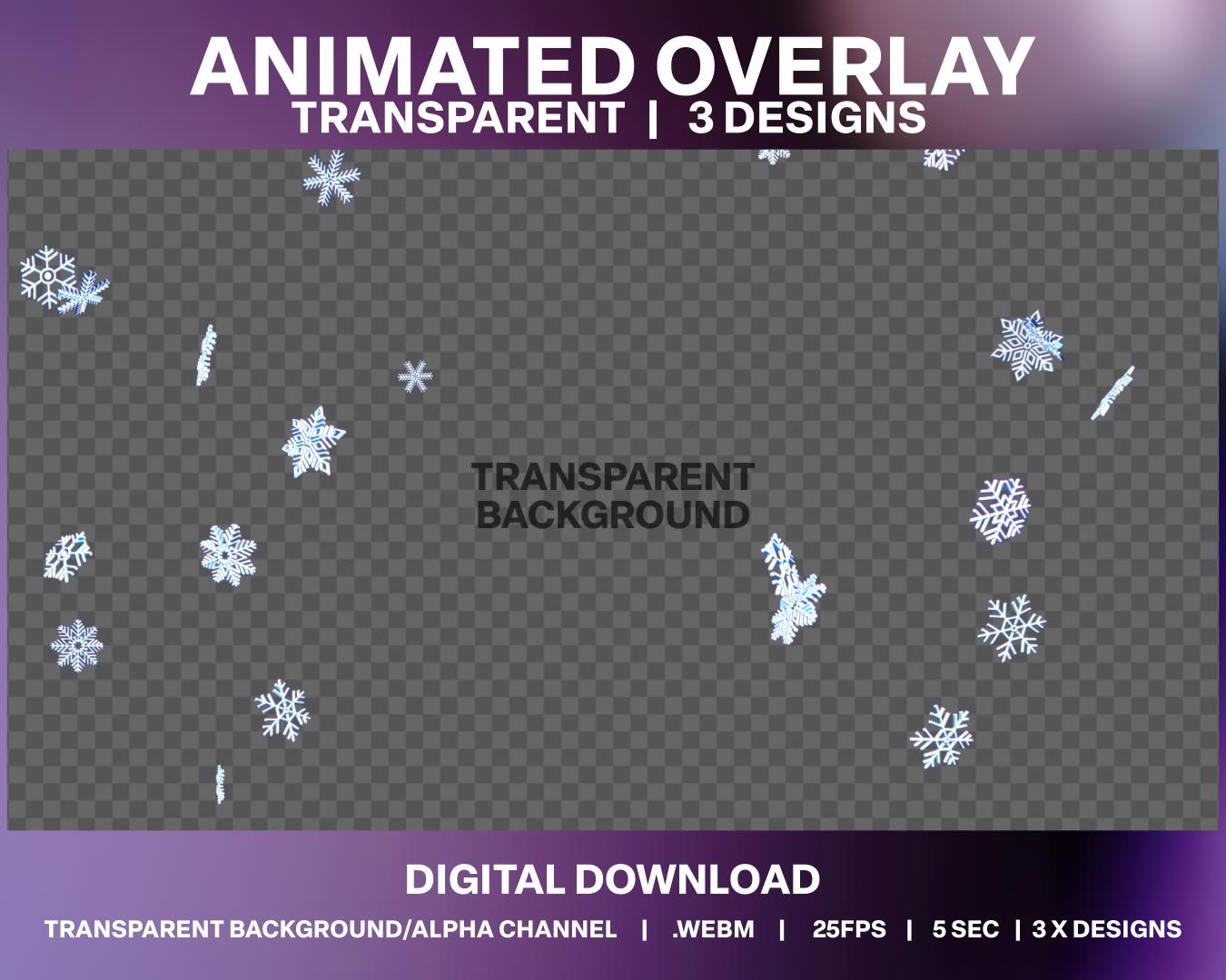 Snowflakes Animated Stream Overlay | Magical Winter Stream Decoration ...