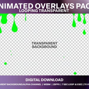 Animated Slime Drip Stream Overlays: Horror Streamer Decoration ...