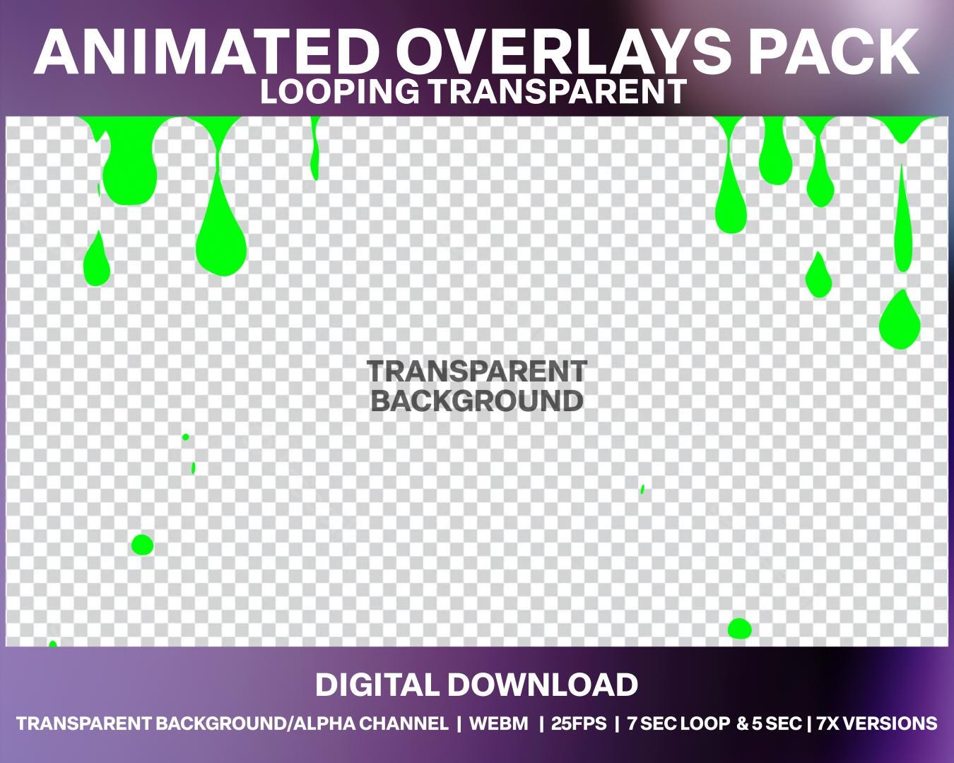 Animated Slime Drip Stream Overlays | Creepy Paint Dripping Alerts ...