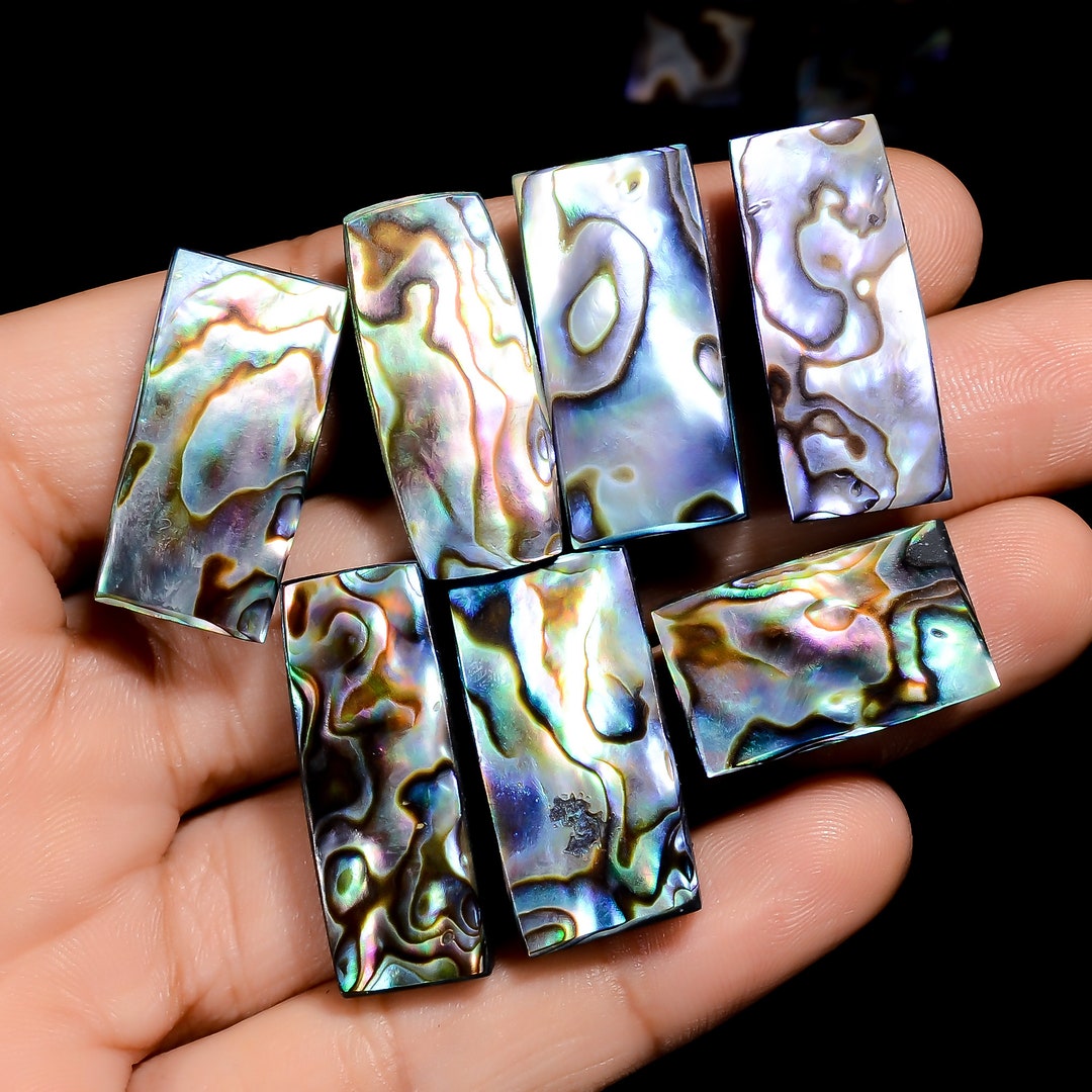 Natural Abalone Shell Radiant Shape Cabochon, 10 Pieces Wholesale Lot ...