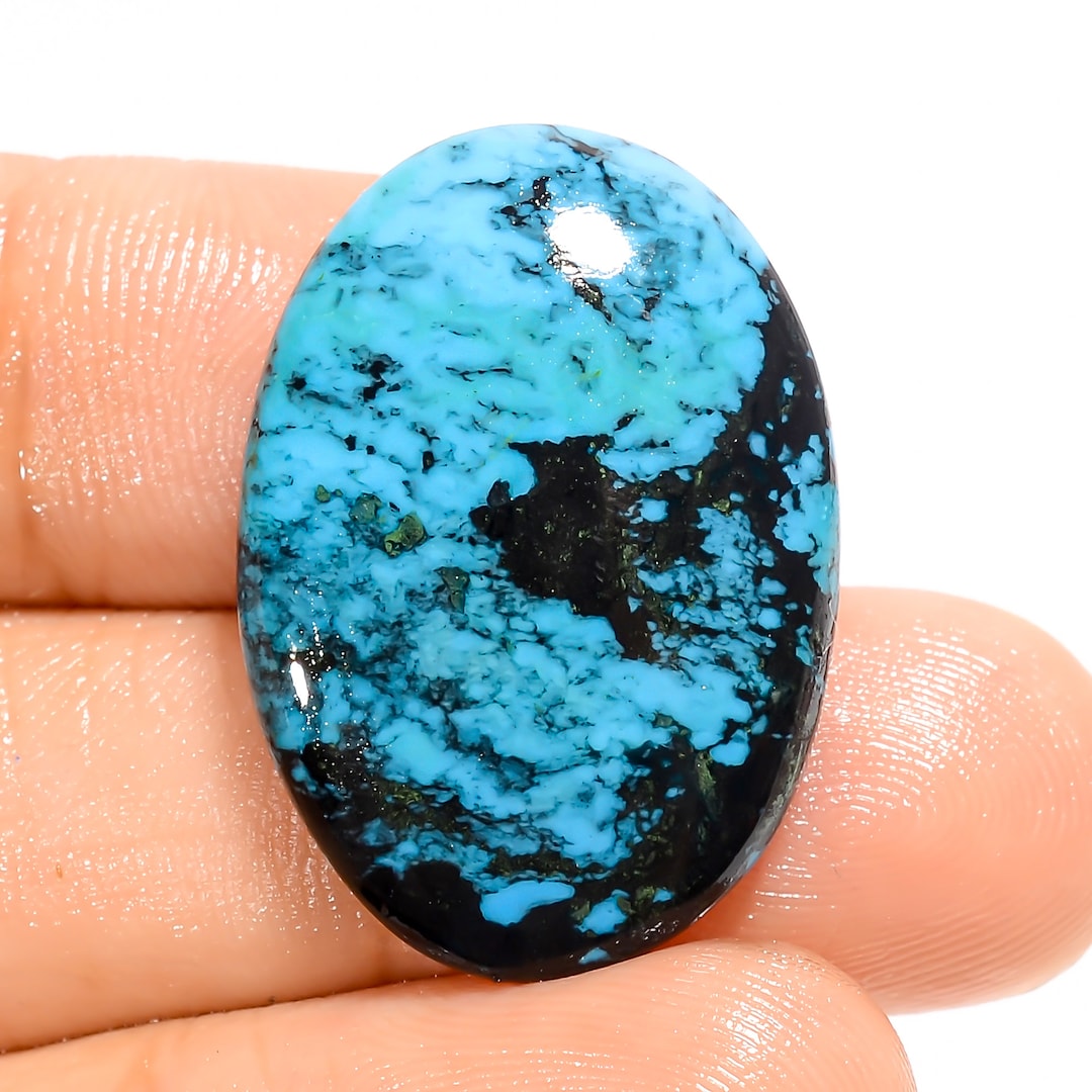 Natural Tibetan Turquoise Stone Oval Turquoise Crystal 26X18X4 Mm Size ...