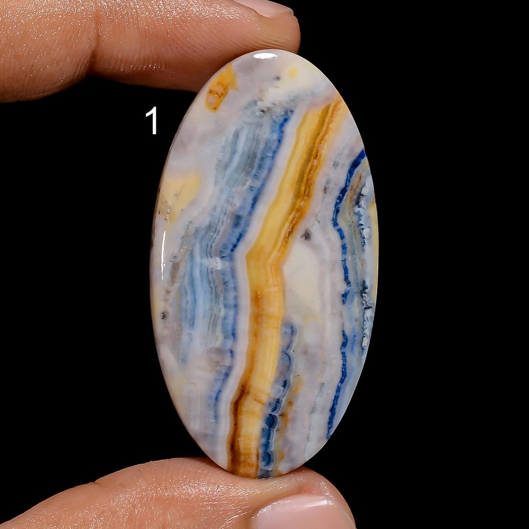 Natural Blue Scheelite Cabochon Smooth Both Side High Polished Crystal ...