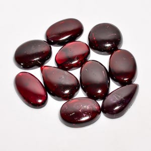 Natural Garnet Cabochon Lot 10 Pieces Garnet Crystal 19X14 22X15 Mm ...