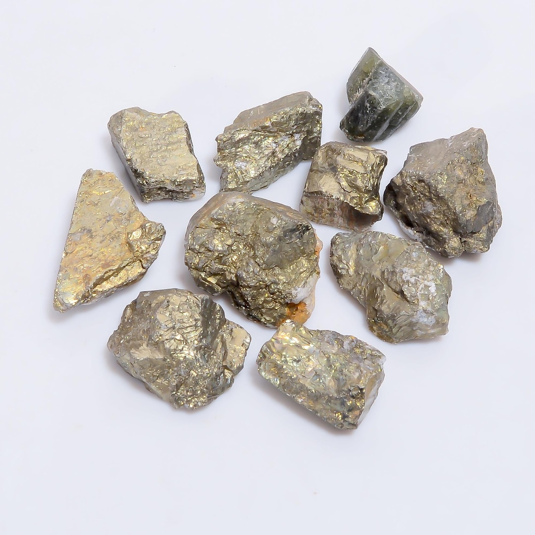 10 Pieces Pyrite Crystal Rough Raw Pyrite Chunks Shiny Pyrite Chunks ...