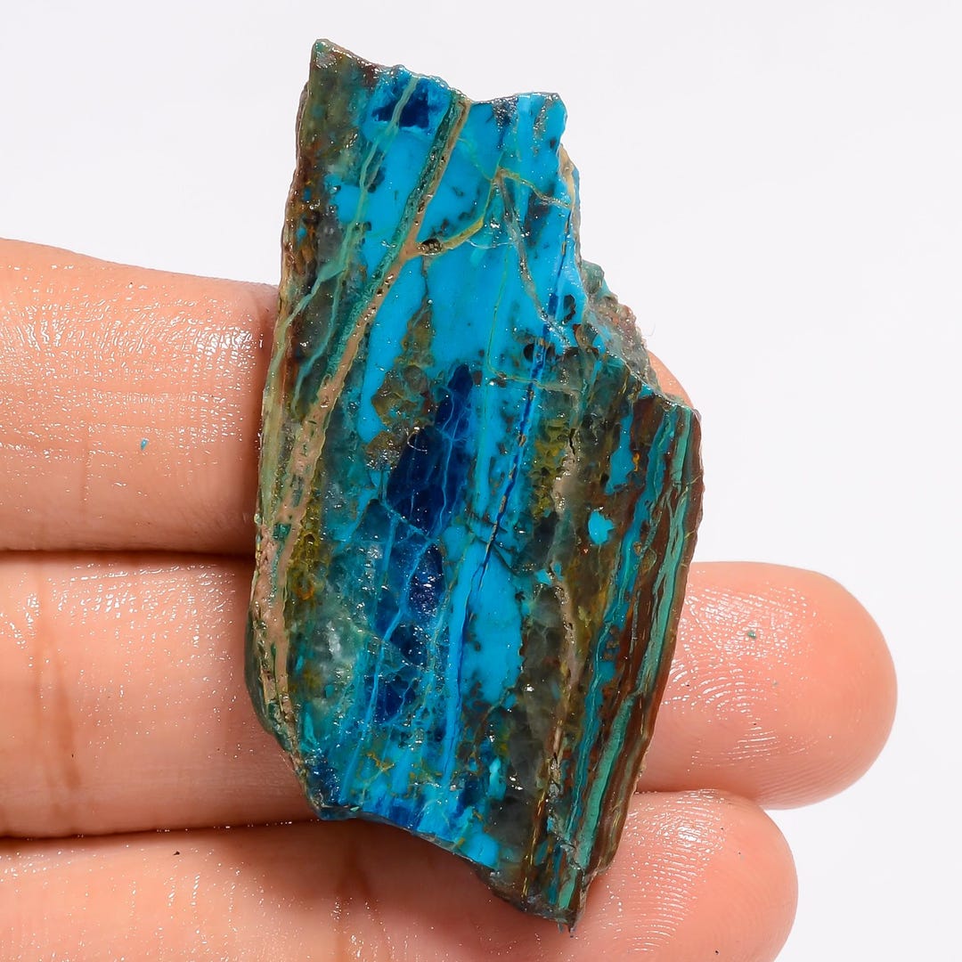 Natural Azurite Raw Slice Raw Palm Azurite Slab Non Polished Azurite ...