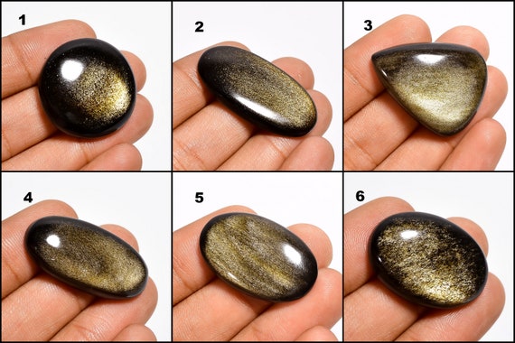 Amazing Golden Sheen Obsidian Loose Gemstone Wire Wrapping - Etsy