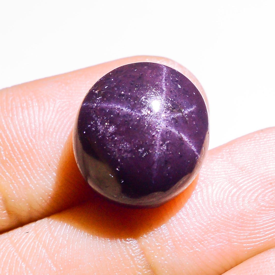 4 Rays Star Garnet Stone Star Garnet for Ring 15X14X8 Mm Size Star Garnet Crystal Flat Back ...
