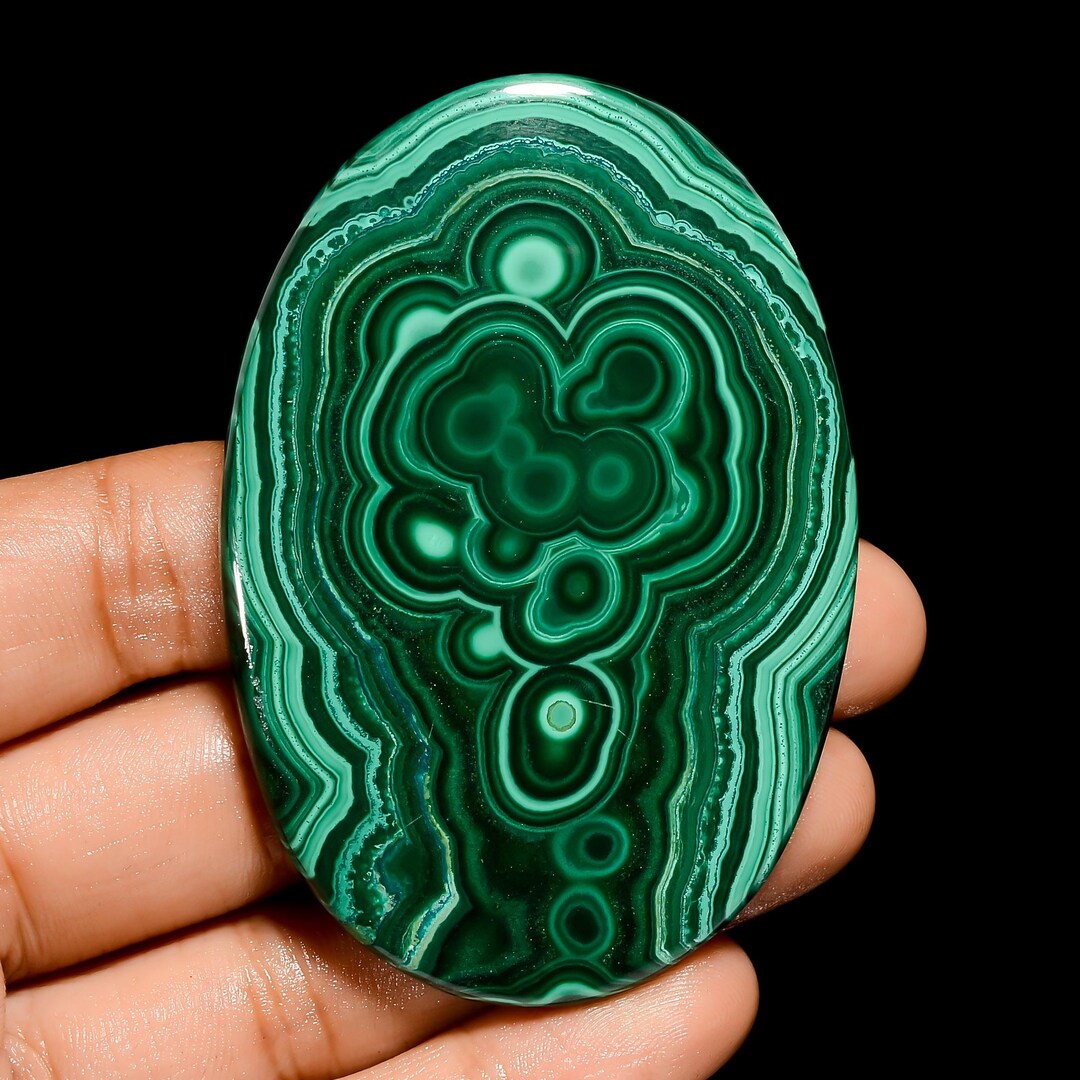 Natural Malachite Crystal Large Green Malachite Stone Oval Shape ...