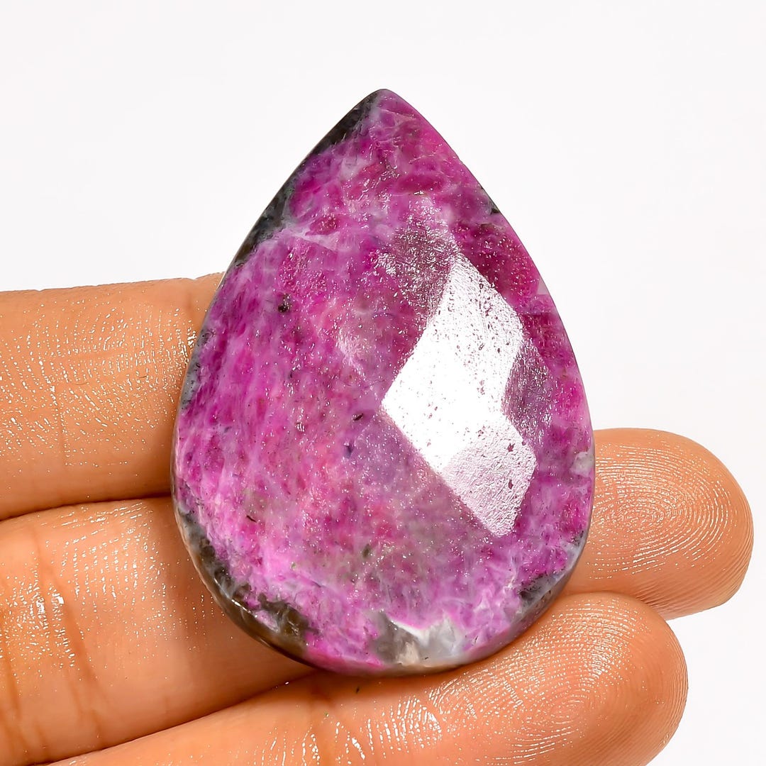 Natural Ruby Zoisite Crystal Pink Cut Ruby Stone 41X28X6 Mm Size Ruby ...