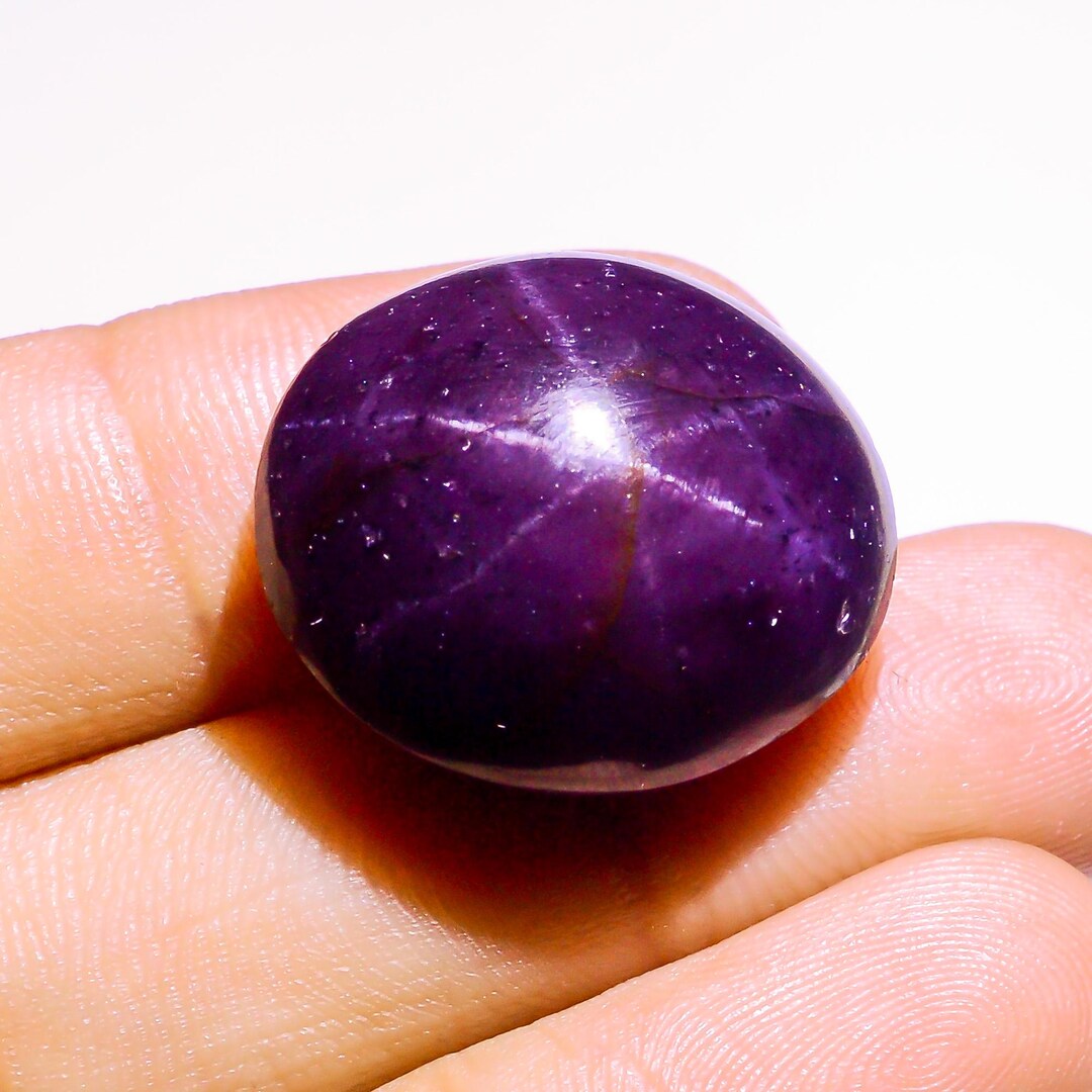 6 Rays Star Garnet Stone Star Garnet for Ring 21X18X10 Mm Size Oval ...