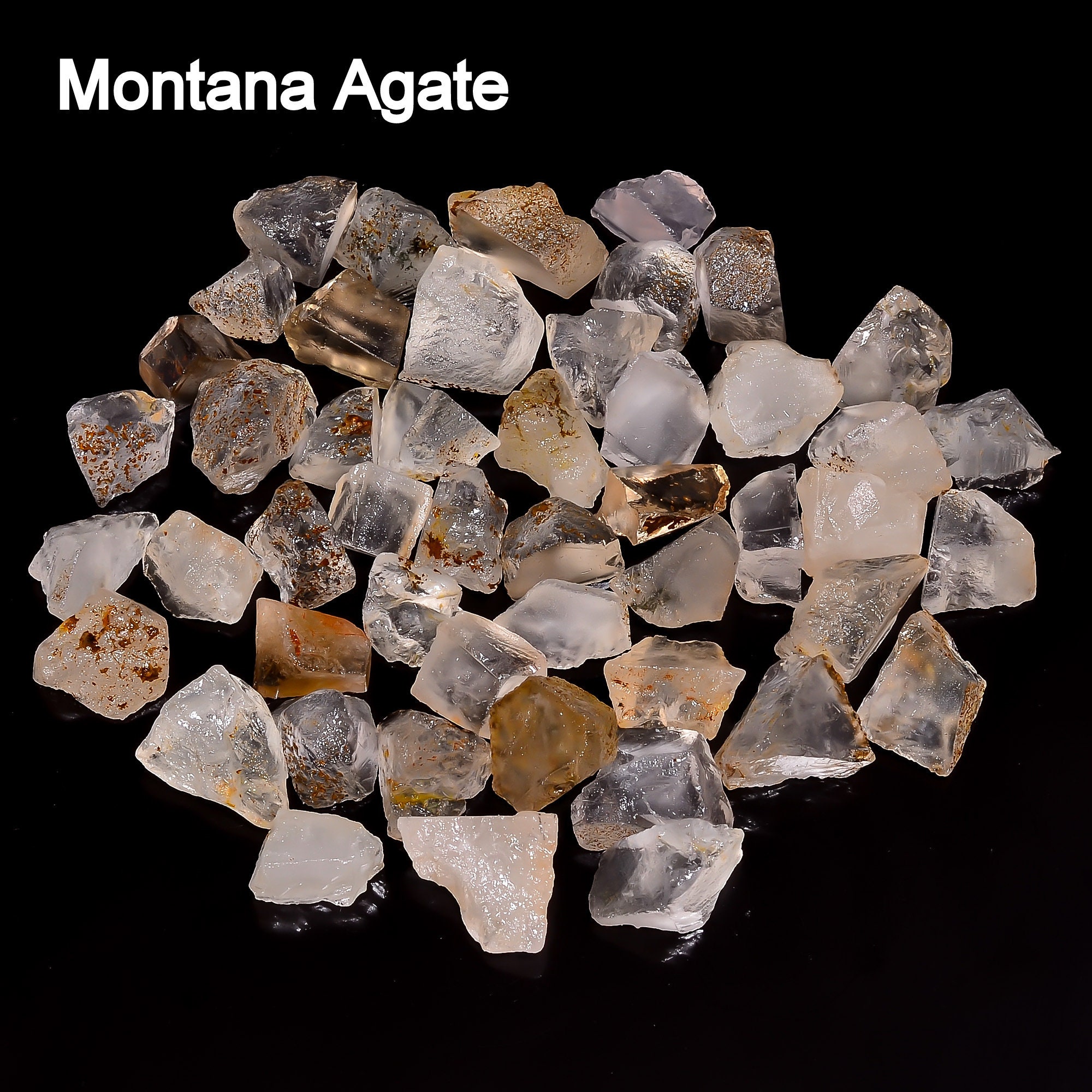 RARE Raw Montana Agate Rough Crystal Chunks Loose Bulk Montana - Etsy