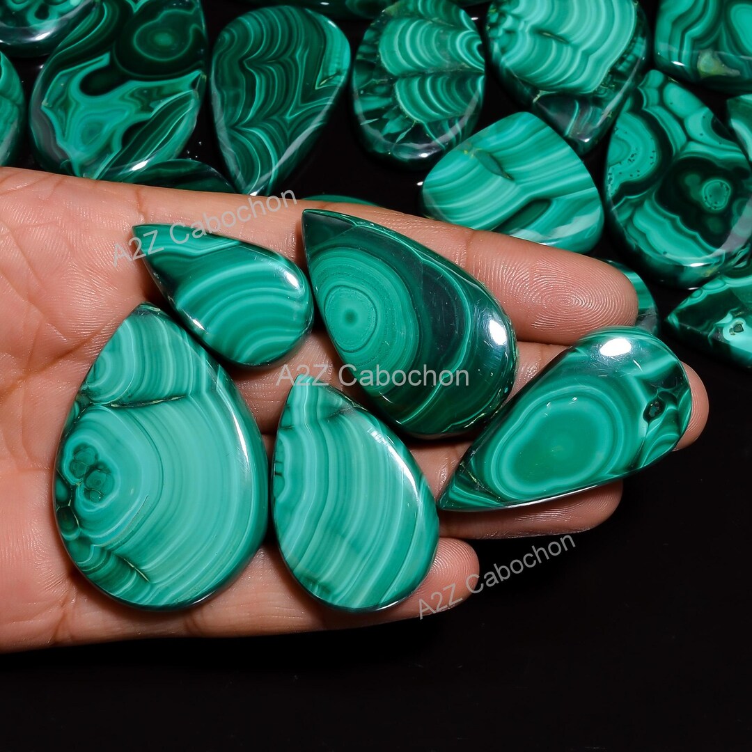 Natural Malachite Crystal Green Drop Malachite Stone All Drop Shape ...