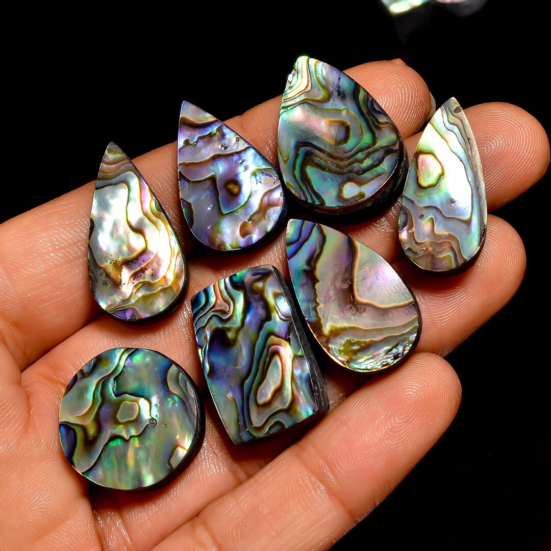 10 Pieces Abalone Shell Cabochon Lot 22X13 24X16 Mm Size Many Shapes ...