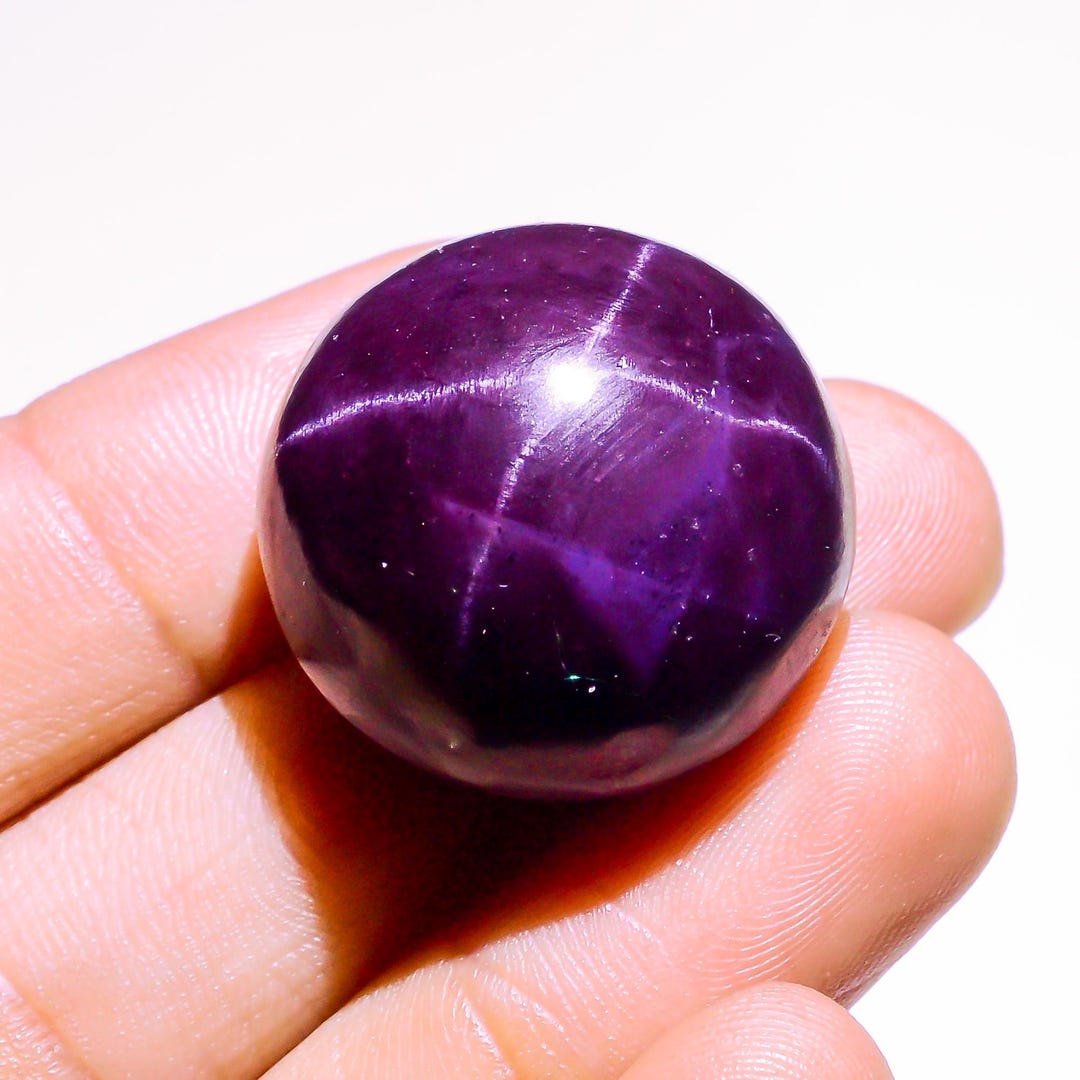 4 Rays Star Garnet Stone Star Garnet for Ring 23X23X15 Mm Size Circle ...