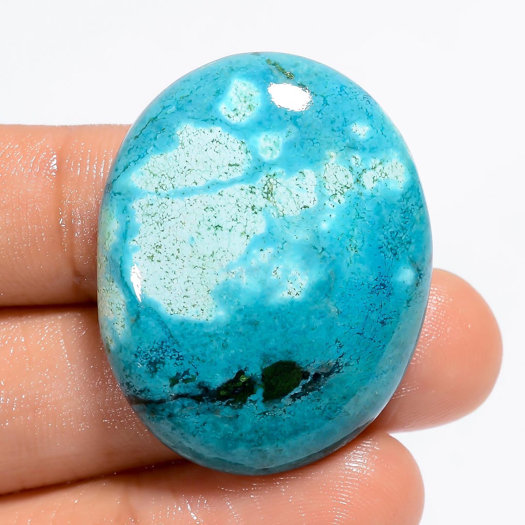 Natural Tibetan Turquoise Stone Oval Turquoise Crystal 34X26X7 Mm Size ...