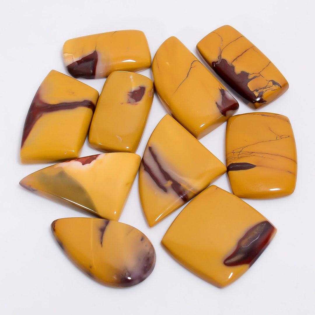 Natural Mookaite Crystal Lot Mix Shape Yellow Mookaite Jasper 10 Pieces ...
