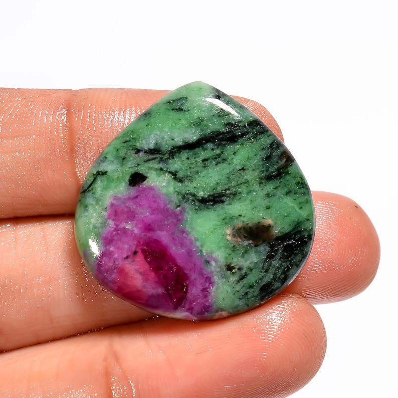 Natural Ruby Zoisite Crystal Pink Ruby Stone 27X27X5 Mm Size Ruby ...
