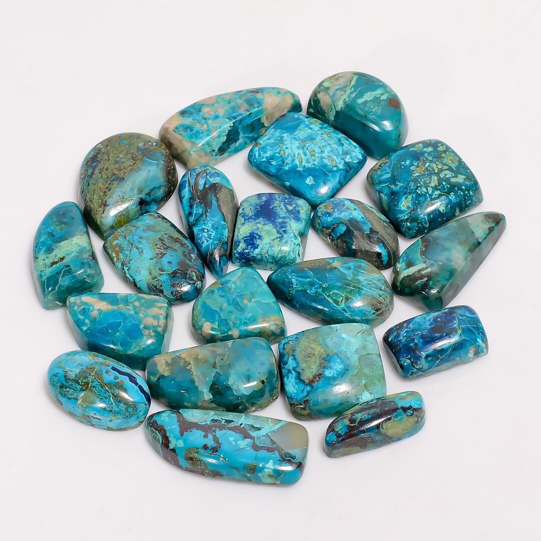 Natural Chrysocolla Crystal Lot 20 Pieces Chrysocolla Lot 14X9 22X10 Mm ...