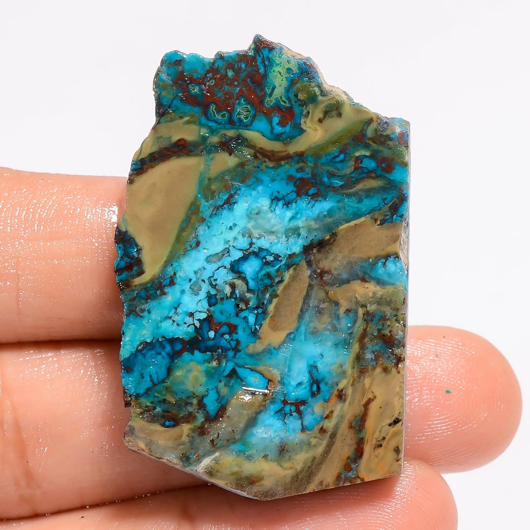 Natural Azurite Raw Slice Raw Palm Azurite Slab Non Polished Azurite ...