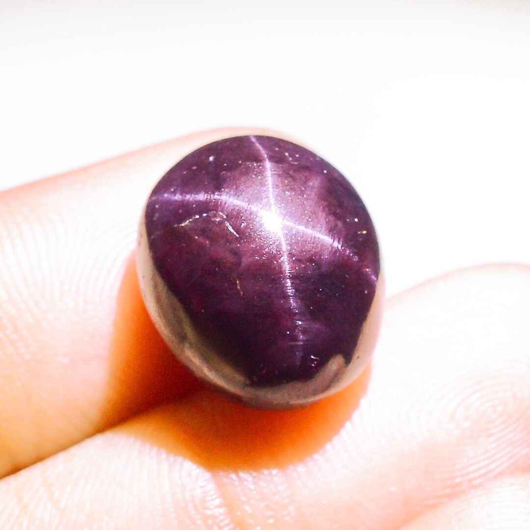 4 Rays Star Garnet Stone Star Garnet for Ring 15X13X10 Mm Size Oval ...